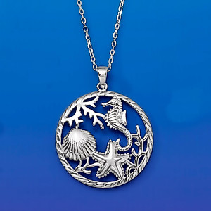 Ross-Simons Sterling Sea Life Pendant Necklace