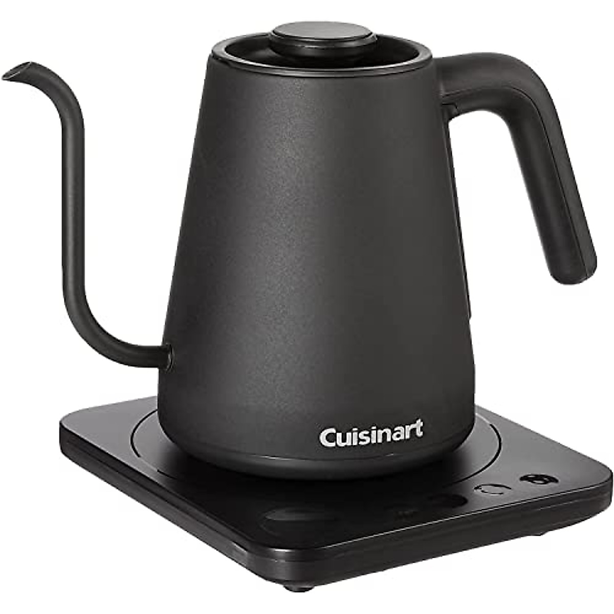 Cuisinart GK-1 Digital Goose Neck Kettle, Precision Gooseneck Spout Designed for Precise Pour Control that Holds 1-Liter, 1200-Watt Allows for Quick Heat Up, Stainless Steel,Black