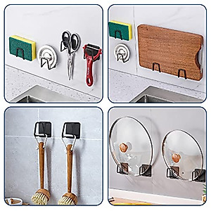 2Pcs EIXENCOSI Sponge Holders for Kitchen Sink,Strong Adhesive Sink Sponge Holder - SUS304 Stainless Steel Waterproof Sponge Holder Sink Caddy - Black