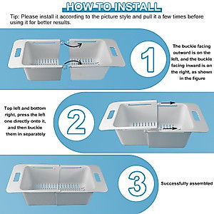 Adjustable Deep Freezer Organizer Bins, 2-PACK Chest Freezer Baskets, Expandable Freezer Storage Bins with Handle, Freezer Organization Accessories for Kitchen (Grey)