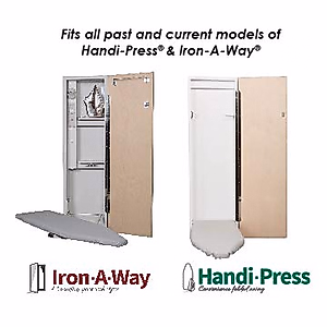 Handi-Press Iron-A-Way Ironing Board Replacement Cover and Pad, Cool Grey