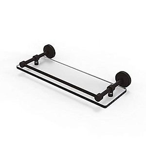 Allied Brass WP-1/16-GAL-ORB Wp 1 Gal Waverly Place Inch Tempered Gallery Rail Glass Shelf, 16 Inch, Oil Rubbed Bronze