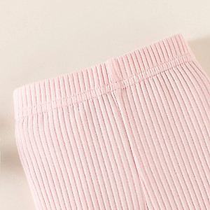 U·nikaka Toddler Baby Girl 0-48 Months 5-Pack Pants in Grey White Black Orange and Pink