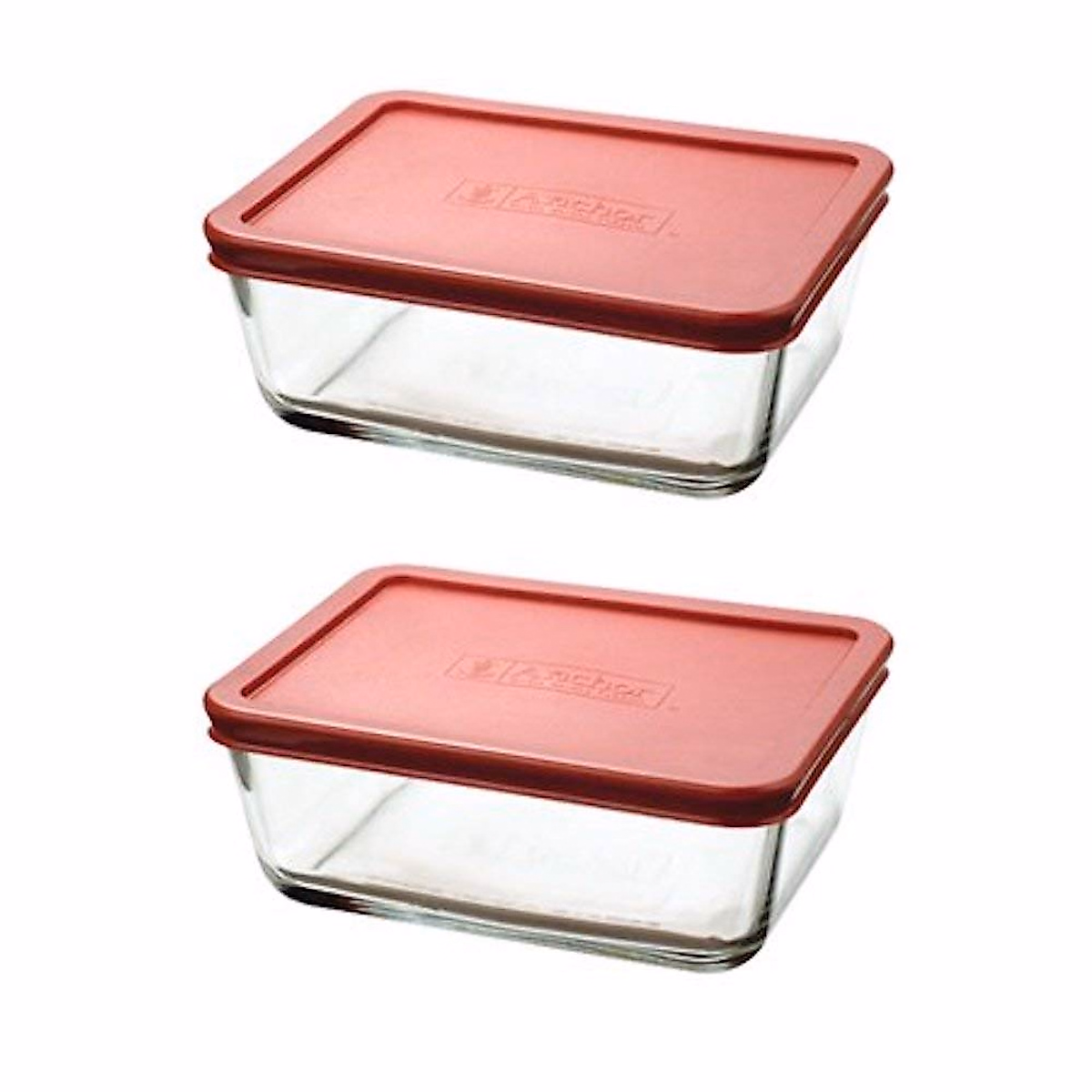 Anchor Hocking Glass 4 3/4 Cup Storage with Lid (Pack of 2)
