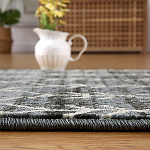 COZYLOOM Large Area Rug for Bedroom Non-Shedding Non-Slip 8x10 Carpet Traditional Rug for Living Room Bedroom Dining Room Kitchen Office Nursery Home Decor,Grey