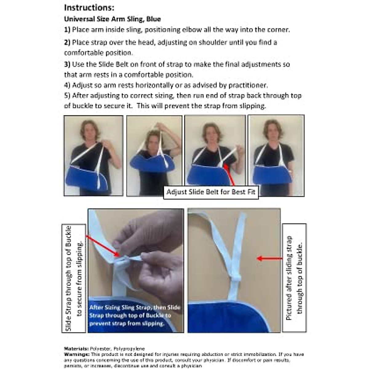 Therapist's Choice® Universal Arm Sling, Blue