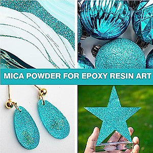 Resiners Holographic Ultra Fine Glitter Powder and Resin Bubble Remover - Metallic Epoxy Resin Glitter & -95kPa Vacuum Degassing Chamber, Epoxy Resin Airless Machine for Arts Crafts Jewelry M