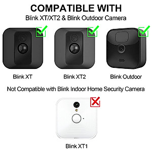 Solar Panel for Blink Camera Outdoor,3W Solar Panel Compatible with Blink XT/XT2 & Outdoor Camera&SimpliSafe Camera,Waterproof Solar Charger for Blink Camera with Rubber Plug(3W-1Pack)