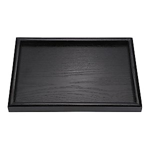 Dioche Wood Tea Tray, Rectangle Shape Solid Wooden Tea Coffee Snack Food Meals Serving Tray Plate Restaurant Trays(30 * 20 * 2cm)
