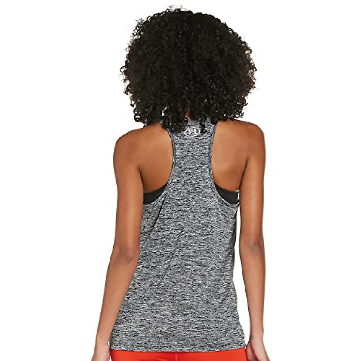 Under Armour Women's Tech Twist Tank Top , Black (001)/Metallic Silver , 3X