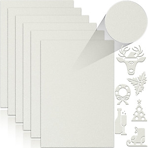 Twavang 24 Sheets White Glitter Cardstock Paper, A4 Premium Sparkly Paper for Scrapbook, DIY Projects, Party Decoration, Gift Box Wrapping 250GSM/92lb