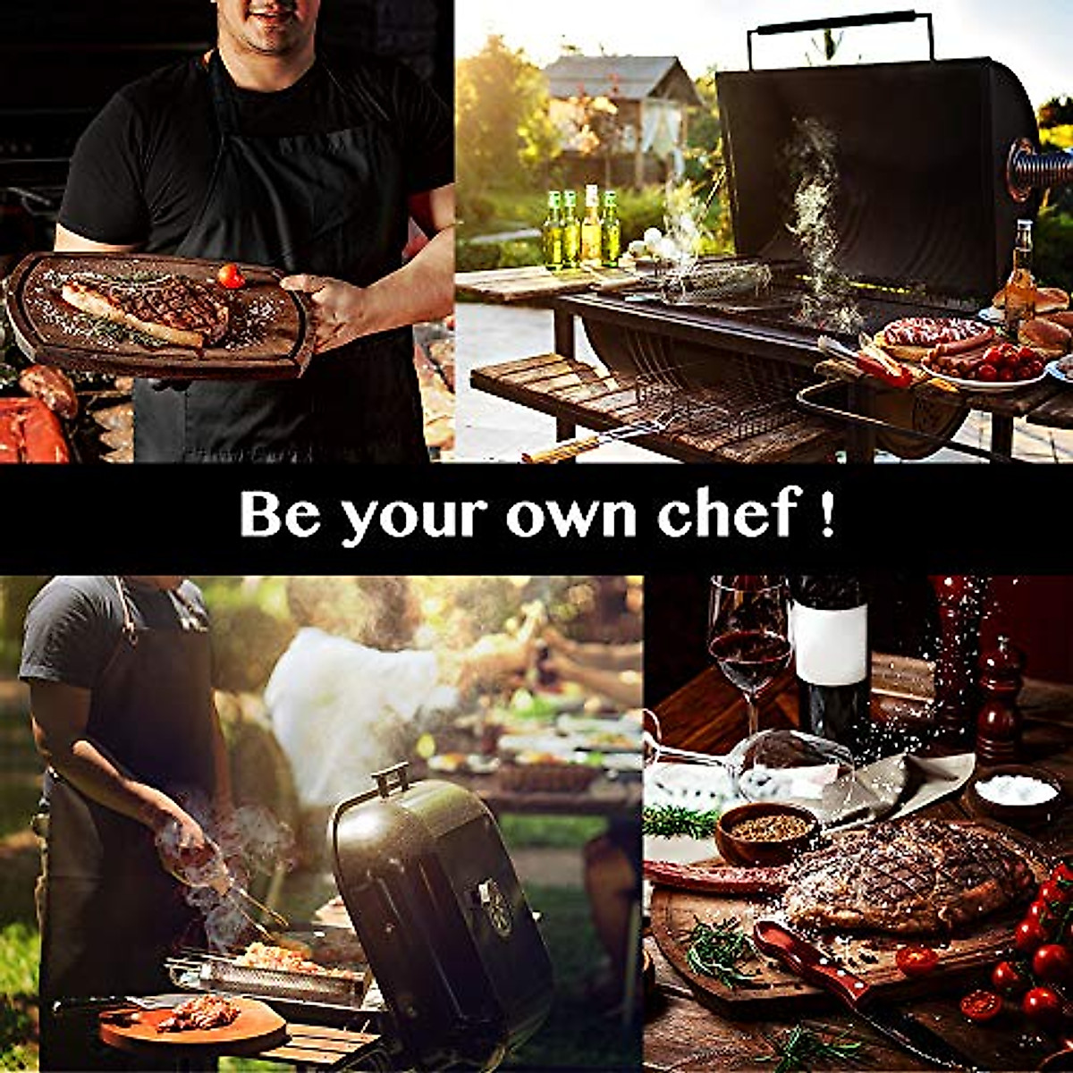 Goqual 12" Hexagon Premium Smoker Tube/1 Silicone Brush/2 S-Shaped Hooks/1 Black Cleaning Brush/1 Heat Resistant Grill Glove Accessories-up to 4-6 Hours, Cold and Hot Smoking, Smoke Tube for Grill