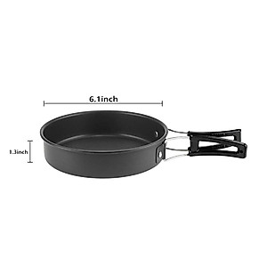 ShellKingdom Outdoor Camping Cooking Kit Portable Non-Stick Backpacking Picnic Pot and Bowl Open Fire Cookware set for Outdoor Hiking and Camping
