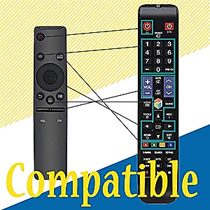 Universal Remote Replacement for Samsung TV Remotes BN59-01259B BN59-01260A BN59-01292A BN59-01259D and 4K UHD 6 Series 7 Series UN43 NU50 NU55 NU65 NU75 KS Models with 3 Years Warranty