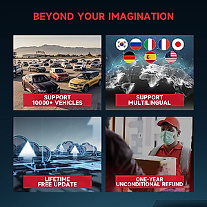 2024 FOXWELL Code Reader NT614 Elite OBD2 Scanner Diagnostic Tool, Engine Airbag Transmission ABS Scanner for Car with ABS Bleeding, SAS Calibration, Throttle Oil Reset EPB Scan Tool Auto VIN Scanner