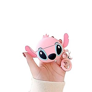COCOMII Cartoon Case Compatible with AirPods Pro - Silicone, Slim, Matte, Cute Funny Animated, Anxiety & Stress Relief, Keychain Ring, Fingerprint Resistant, Anti-Scratch, Shockproof (Angel Face)