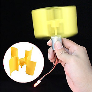 Generator, Micro Wind Turbines Delaman Micro DC Motor Vertical Motor Blade Generator DIY Small Motor Blade Set, DC 0.1V-5.5V 100-6000 RPM Micro Vertical Wind Turbines