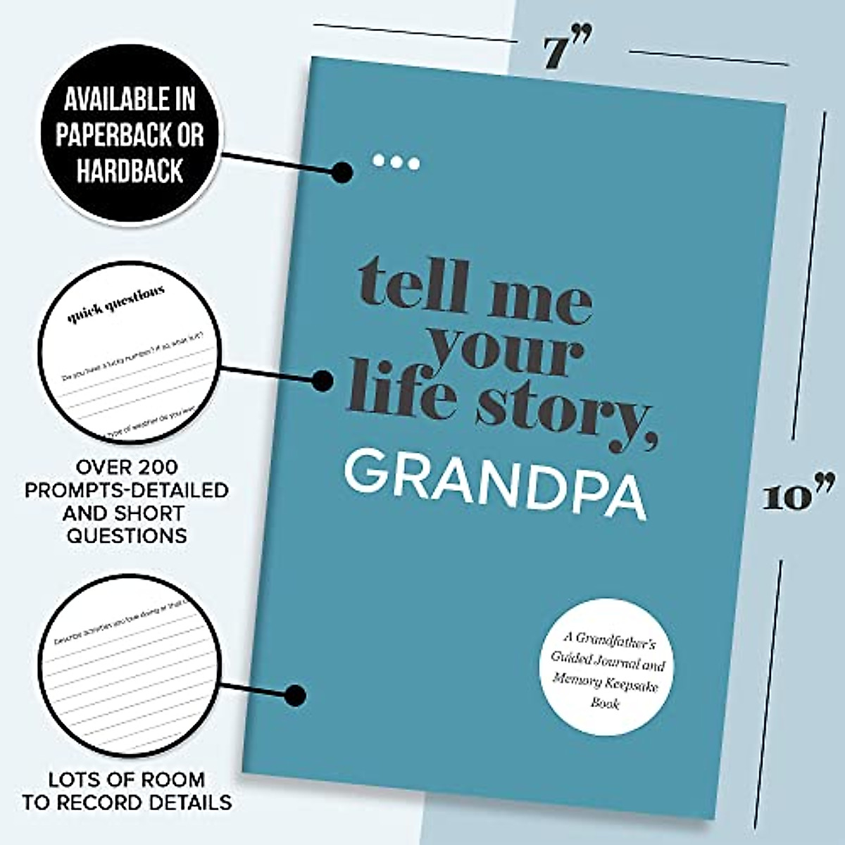 Tell Me Your Life Story, Grandpa: A Grandfather’s Guided Journal and Memory Keepsake Book (Tell Me Your Life Story® Series Books)