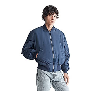 Calvin Klein Men's Matte Logo Zip Bomber Jacket