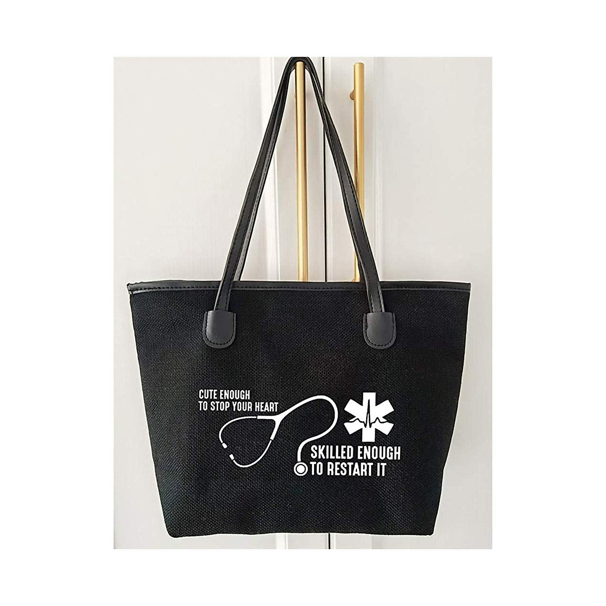 YCXY Nurse Tote Bag Nurse Gifts Cute Funny Printed RN Nursing Work Bag