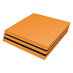 MightySkins Skin Compatible with Sony PS4 Pro Console - Solid Orange | Protective, Durable, and Unique Vinyl Decal wrap Cover | Easy to Apply, Remove, and Change Styles | Made in The USA