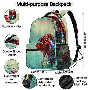 Ourtheme Animal Chameleon 18 In Backpack for Men Women Chameleon Large Capacity Backpack Hiking Travel Laptop Back Pack Casual Daypack