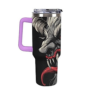 Krampus Of The Yule Lord 40 Oz Tumbler Insulated Stainless Steel Water Bottle Travel Mug Car Cup with Handle And Straw