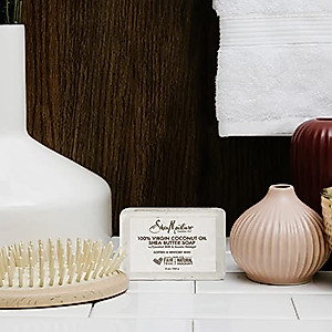 SheaMoisture Shea Butter Soap for All Skin Types 100 percent Virgin Coconut Oil Cruelty Free Skin Care 8 oz 4 Count