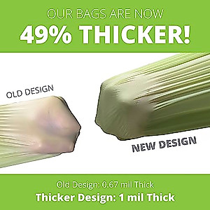 Simply Bio 3 Gallon Compostable Trash Bag with Drawstring, Heavy Duty Extra Thick 1 Mil, 50 Count, 11.36 Liter, Small Kitchen Food Scrap Trash Bags, ASTM D6400, US BPI and Europe OK Compost Certified