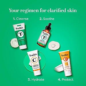 TruSkin Tea Tree Oil Acne Treatment for Face – Acne Serum – Improve the Appearance of Pores, Even Skin Tone for Smooth, Glowing Skin with Salicylic Acid, Vitamin C, Niacinamide & Retinol, 1 fl oz