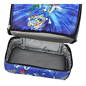 INTIMO Beyblade Burst Spinner Top Anime Characters Dual Compartment Insulated Lunch Box Bag Tote