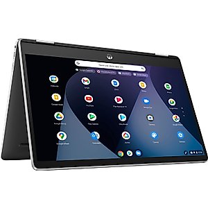 HP 2022 Newest X360 2-in-1 Chromebook 14" HD Touchscreen, Intel Celeron N4500(Up to 2.8GHz), 4GB DDR4 RAM, 32GB eMMC, WiFi, Bluetooth, Webcam, USB Type-C, Chrome OS, Silver