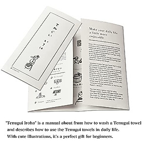 KOMESICHI irodori Japanese Traditional Towel Tenugui Animal Pattern B Set of 10 with Fray Prevention Processing with Tenugui Iroha (English Manual)