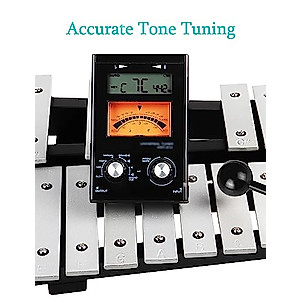 Mr.Power 30 NOTES Foldable Glockenspiel Xylophone Vibraphone Percussion Instrument Musical Instrument with Mallet, Mallet Mute Cover, Carrying Bag, Carrying Box