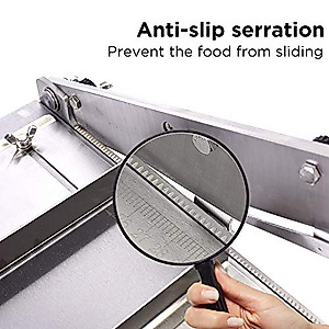 IHAYNER Slicer Cutter 13.5 Inch Cheese Slicer Cutter 430 Stainless Steel Bone Cutter Guillotine Sausage Ham Biltong Jerky Slicer