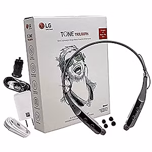 LG Tone HBS-510 Triumph Black - Bluetooth Wireless Stereo Headset 510 with 1.2Amp Quick Wall/Car Charger (US Retail Packing Kit)