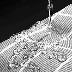 Shower Curtains, Funny Pink Flamingo Green Monstera Tropical Birds Green Palm Banana Leaf Bath Curtain 72 x 72 Inch Polyester Fabric Bathroom Curtain Set with 12 Hooks