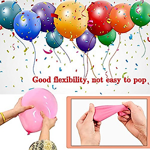 Pink White Gold Latex Balloons Kit 12 Inch, Pink Gold Confetti Balloons Party Decoration Supplies for Girl‘s Birthday Baby Shower valentines day.51pcs…