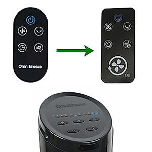 QXParts Remote Control Replacement for OmniBreeze Tower Fan DC2018 Compatiable with SFY.22