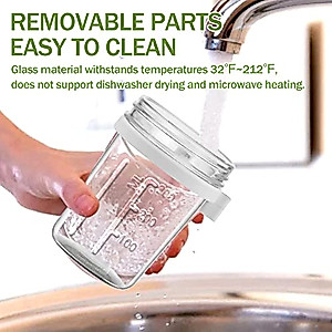 2 PACK Overnight Oats Containers with Lids and Spoon, 12 fl oz (350ml) Overnight Oats Jars, Glass Meal Prep Containers Mason Jars for Overnight Oats, Oatmeal Container Wide Mouth Large Capacity