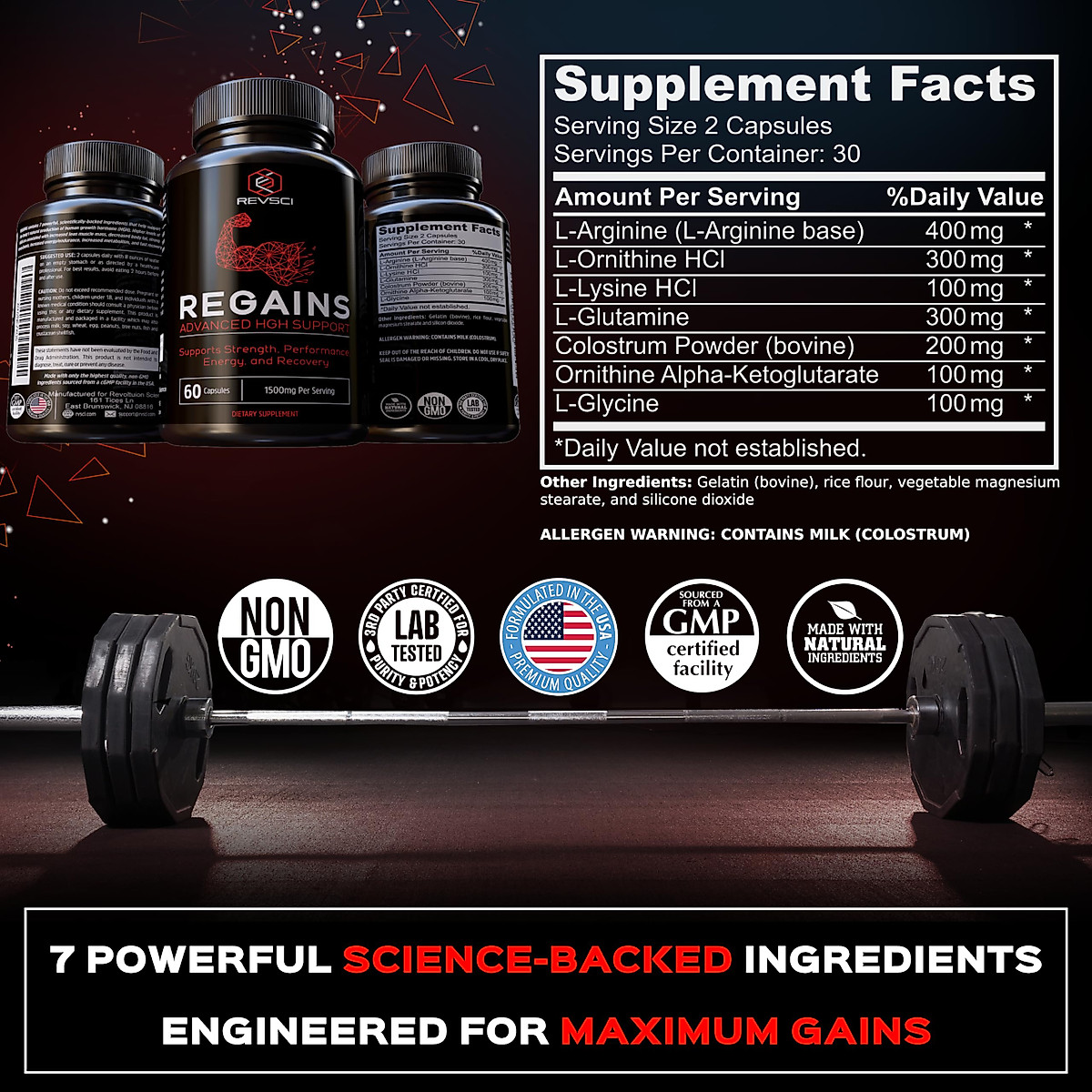 HGH Supplements for Men & Women - Regains Natural Anabolic Muscle Growth Building & Human Growth Hormone for Men, Muscle Builder for Men, Muscle Recovery Post Workout Supplement, 100 Protein Pills