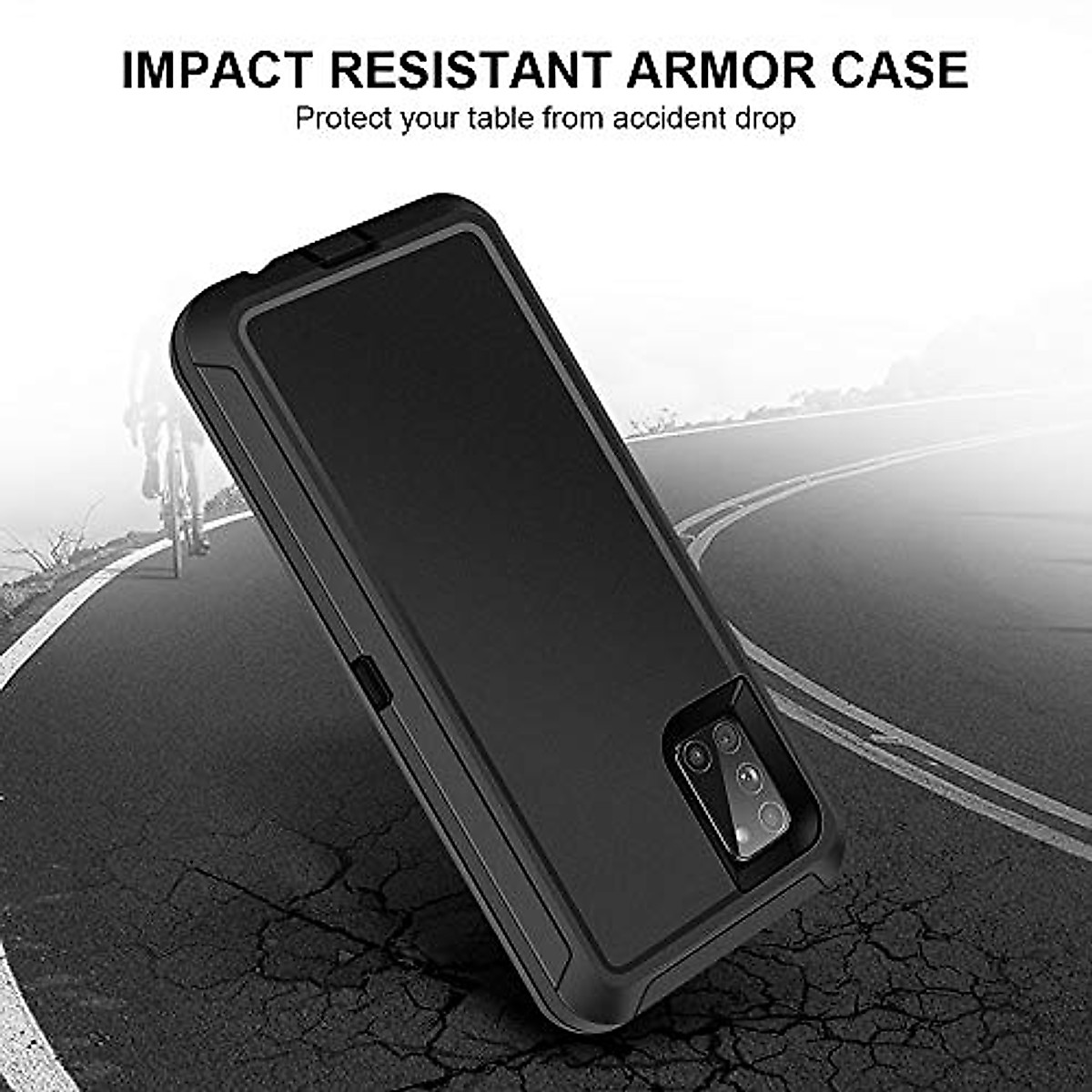 Jelanry for Samsung A71 5G Case Heavy Duty Protective Shell [Not for Verizon A71 5G UW] Shockproof Sports Anti-Scratches Cover Non-Slip Bumper Hybrid Phone Case for Samsung Galaxy A71 5G Black