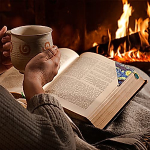 Corner Bookmark (with Tassel / Ornaments / Flower Letter Embroidery) 4 Packs Canvas Cute Book Marker for Women Kids Men Book Lovers Bookworm Gifts