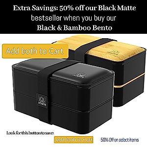 Umami Bento Box Adult Lunch Box Microwave Safe, Easy to Clean, 40 oz Large, All-in-One Meal Prep Compartment Lunch Box Containers, Cute Leak Proof Bento Box, Lunch Organizer