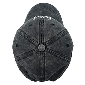 LOKIDVE Women's Lake Life Cuz Beaches Be Salty Baseball Cap Embroidered Vintage Dad Hat Black