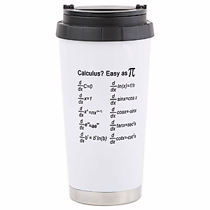 CafePress Math Stainless Steel Travel Mug Stainless Steel Travel Mug, Insulated 20 oz. Coffee Tumbler