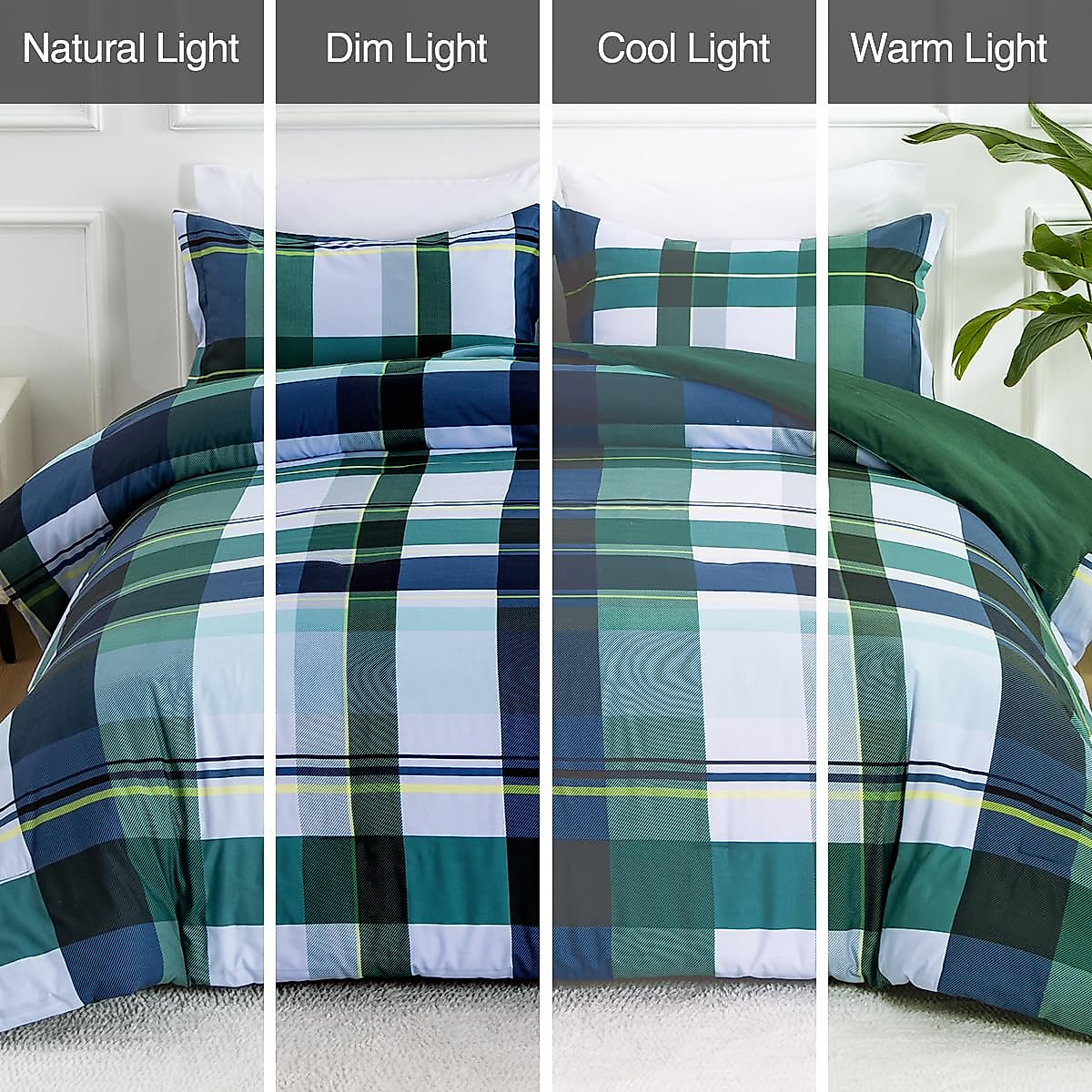 Holawakaka Boys Twin Size Camouflage Comforter Set, Kids Teens Camo Quilted Bedding Sets Army Bedspread (Blue, Twin)…