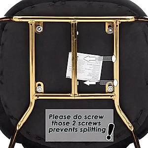 ZHENGHAO Black Dining Chairs Set of 4 Velvet Gold Accent Chairs with Curved Back Mid Century Modern Chairs Upholstered Side Chair for Living Room Dinner Bedroom, Black