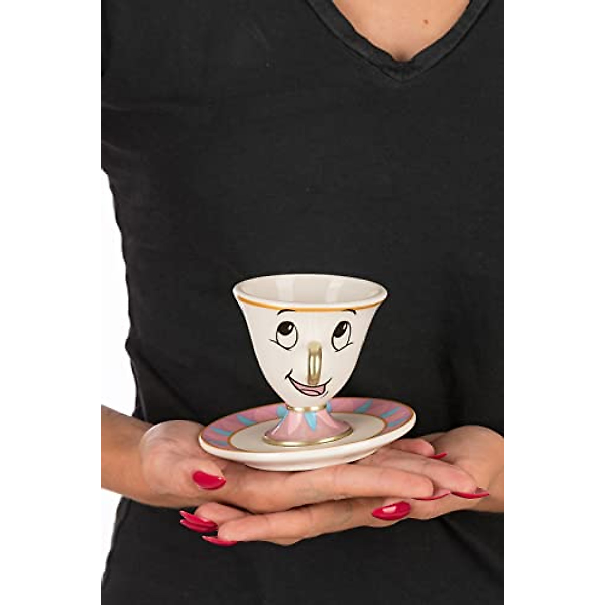 Disney Beauty and the Beast Jewelry Tray - Ceramic Trinket Dish - 3D Chip Ring Dish