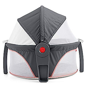 Fisher-Price Portable Bassinet and Play Space On-The-Go Baby Dome with Developmental Toys and Canopy, Pink Pacific Pebble